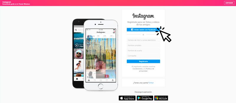 Cómo registrarse y crear una cuenta en Instagram desde el Ordenador ...